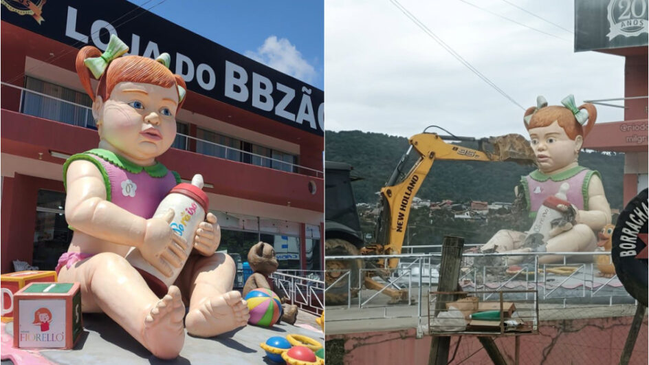 Estátua do “bebezão” é demolida após mais de duas décadas como ponto ...